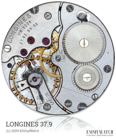 Longines 37.9 Watch Movement - EmmyWatch
